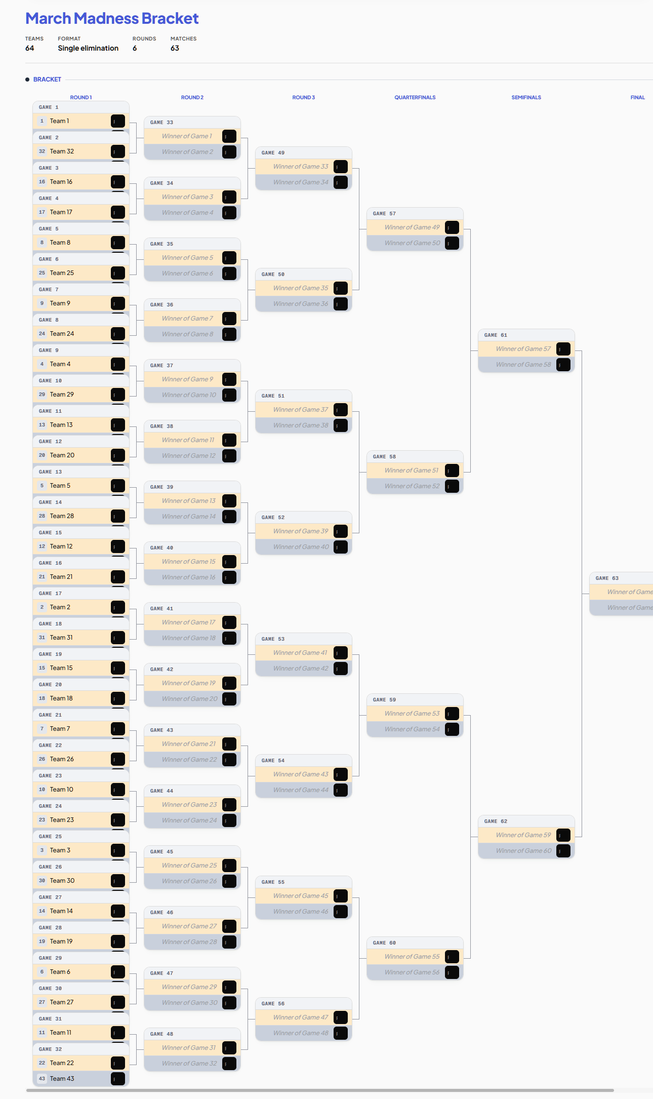 March Madness Bracket Maker: NCAA Tournament Bracket | My Bracket App